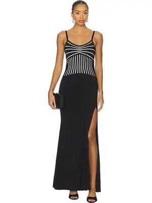 Herve Leger The Ophelia Gown - Blk Alab Cmb