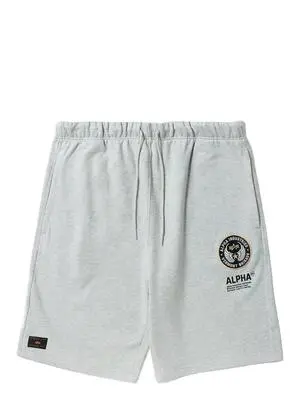 Alpha Industries Logo-patch Shorts - Grey