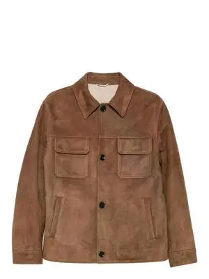 LARDINI Button-fastening Flap-pocket Jacket - Brown