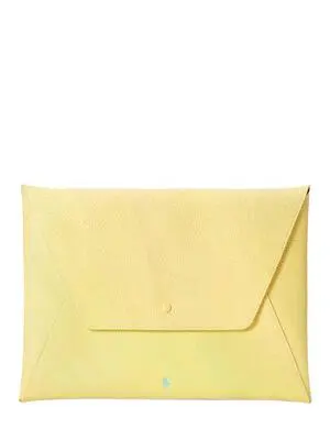 Ralph Lauren Envelope Leather Pouch - Yellow