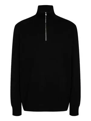 Sandro Knitted Half-zip Sweater - Black