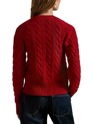 Polo Ralph Lauren Cable Knit Cardigan - Red