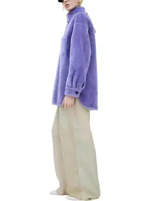 Marni Shearling Button-up Jacket - Purple