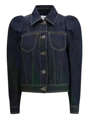 Alexander McQueen Pinched-shoulder Denim Jacket - Blue