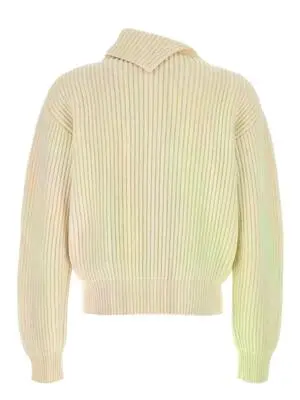 JIL SANDER Ribbed Knit Sweater - Neutrals