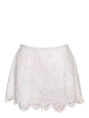 Cara Cara Trish Floral-lace Shorts - White