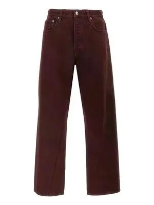 SUNFLOWER Wide Twist Jeans - Red