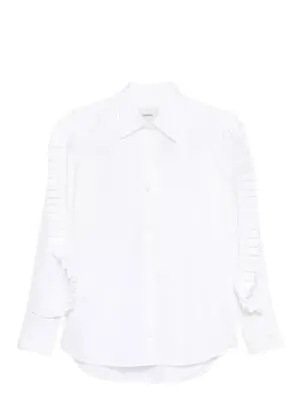 Coperni Pleated-sleeve Shirt - White