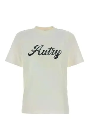 AUTRY Logo Cotton T-shirt - White