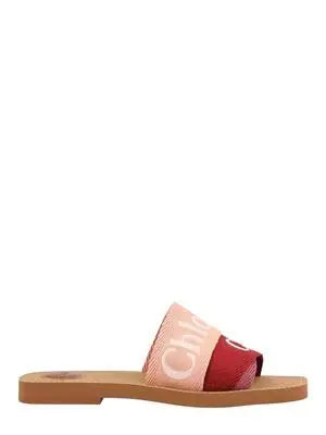 Chloé Logo-embellished Flat Sandals - Pink