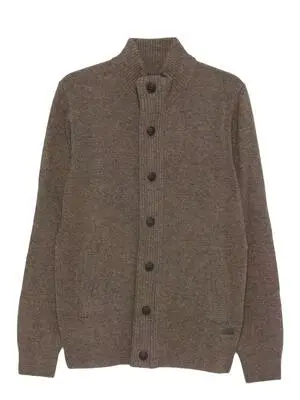 Barbour High-neck Wool Cardigan - Brown