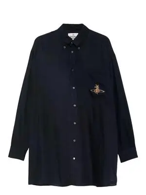 VIVIENNE WESTWOOD Orb-embroidered Shirt - Blue