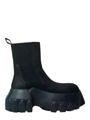 Rick Owens Elasticated Panelled Boots - Black