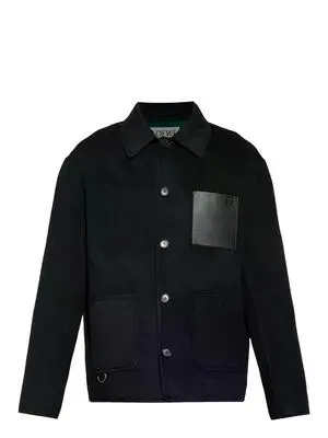 Loewe Anagram Debossed Wool Jacket - Black
