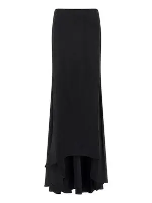 ARMARIUM Satin Asymmetrical Skirt - Black
