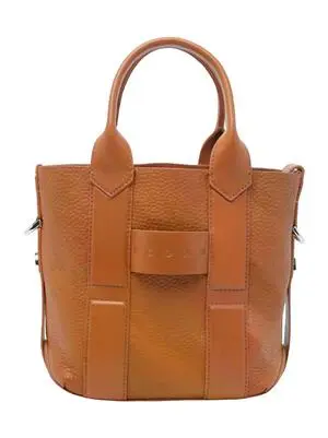 Hogan Script Leather Tote - Brown