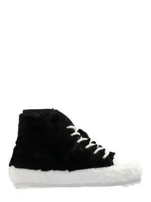 Marni Faux-fur High-top Sneakers - Black