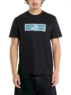 Calvin Klein Box-graphic T-shirt - Black