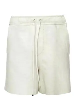 Amiri Leather Shorts - White