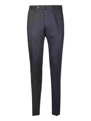 PT TORINO Metallic-finish Wool Pants - Grey
