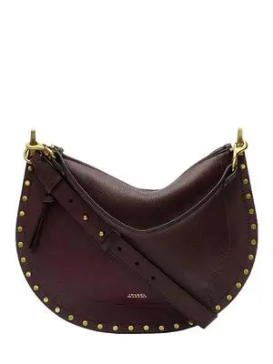 Isabel Marant Oskan Soft Studded Shoulder Bag - Red