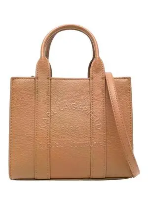Karl Lagerfeld Mini Embossed Logo Tote - Brown