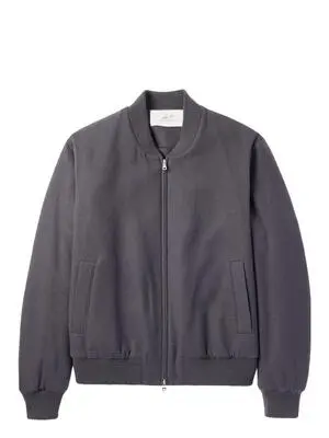 Mr P. Padded Cashmere-blend Bomber Jacket - Gray