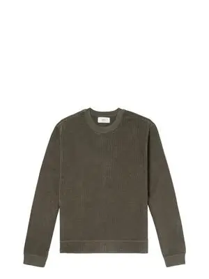 Mr P. Organic Cotton-corduroy Sweatshirt - Green