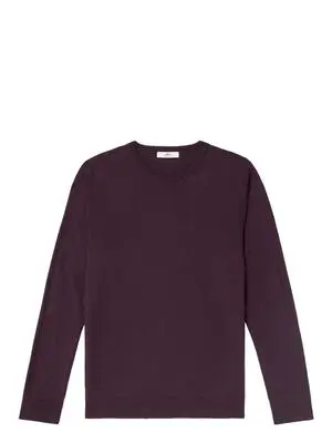 Mr P. Rib-detailed Merino Wool Sweater - Purple