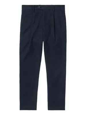 Mr P. Daniel Tapered Pleated Trousers - Blue