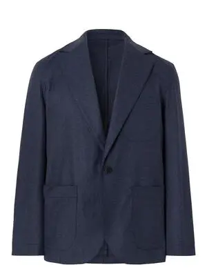 STOFFA Wool-flannel Suit Jacket - Blue