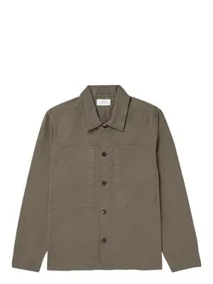 Mr P. Oversized Organic Cotton-twill Overshirt - Brown