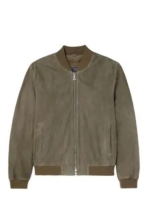 Mr P. Suede Bomber Jacket - Green