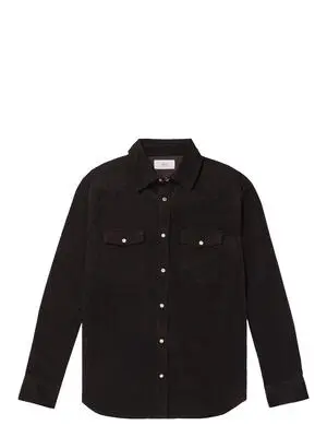 Mr P. Organic Cotton-corduroy Western Shirt - Brown