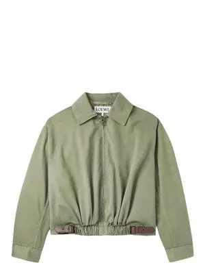 Loewe Garment-dyed Cotton Jacket - Green