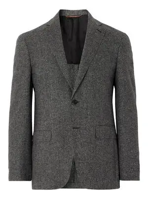Canali Wool-blend Suit Jacket - Gray