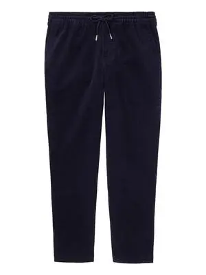 Mr P. Edwin Tapered Cotton-corduroy Drawstring Trousers - Blue