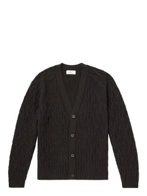 Mr P. Cable-knit Wool Cardigan - Brown