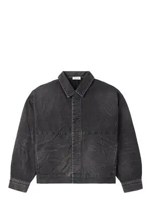 Fear Of God Panelled Crinkled Cotton-canvas Jacket - Black