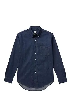 ORSLOW Button-down Collar Denim Shirt - Blue