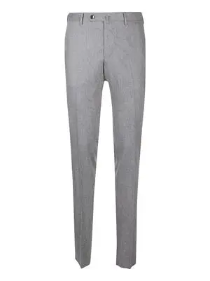 PT TORINO Wool Straight Leg Pants - Grey