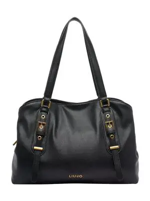 Liu Jo Buckle Detail Shoulder Bag - Black