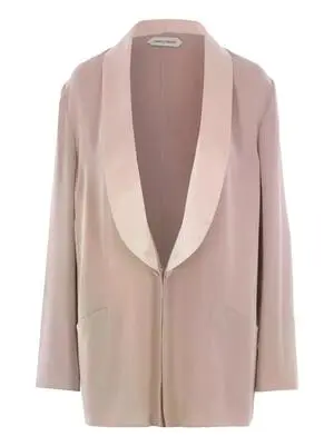 Alberta Ferretti Satin-collar Blazer - Pink
