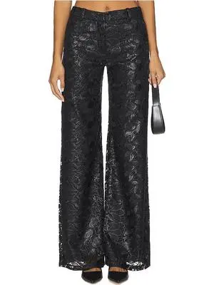 Amanda Uprichard Donahue Wide Leg Pants - Black