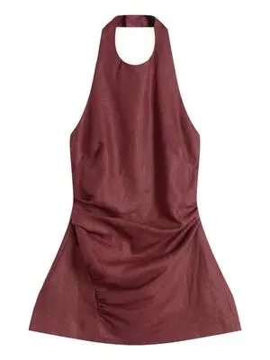 Faithfull The Brand Fia Halter Top - Bordeaux