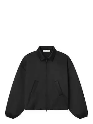 Fear Of God Essentials Bonded Satin Bomber - Jet Black