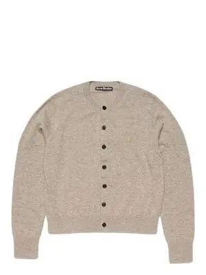 Acne Studios Cadigan Yak Wool Fitted Sweater - Graybeige