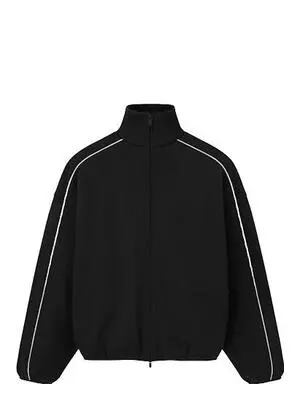Fear Of God Essentials Modern Piping Track Jacket - Jet Black/cloud White