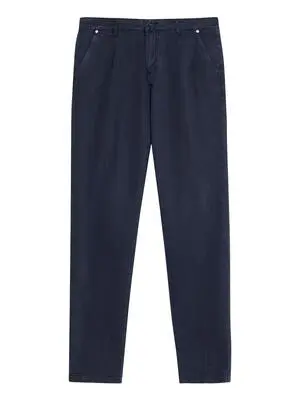 Kiton Straight Fit Flat-front Pants - Blue