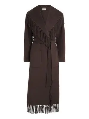 Simkhai Wool Carrie Robe Coat - Brown